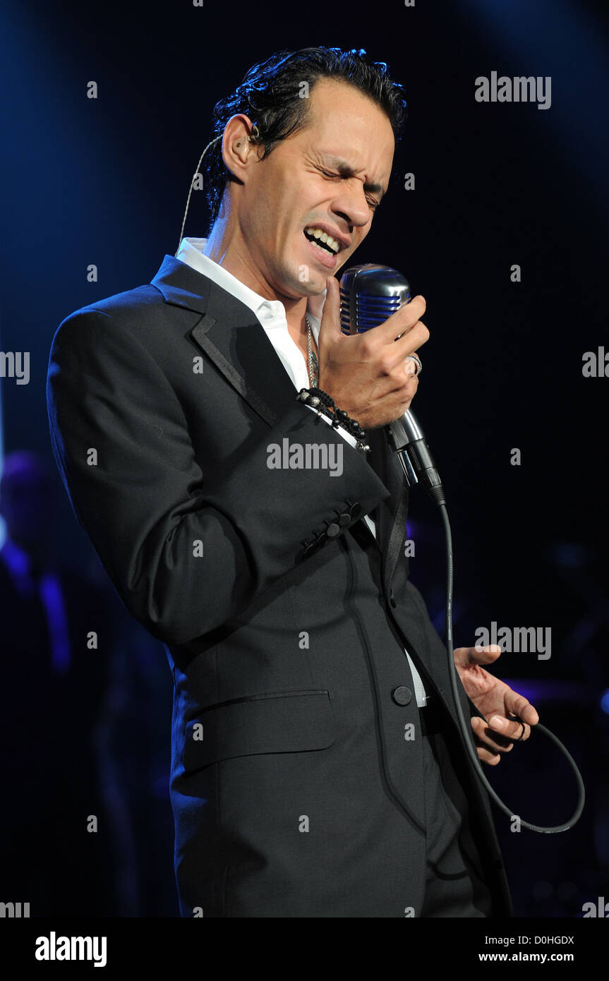 Marc Anthony performs live at the American Airlines Arena Miami ...