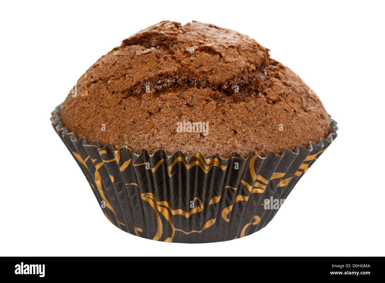 Fresh chocolate muffin isolated on white background Stock Photo - Alamy