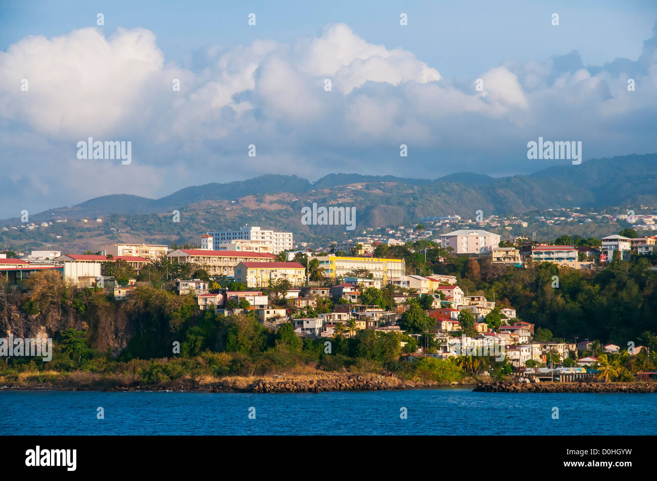 Martinique fort de france caribbean harbour building hi-res stock ...