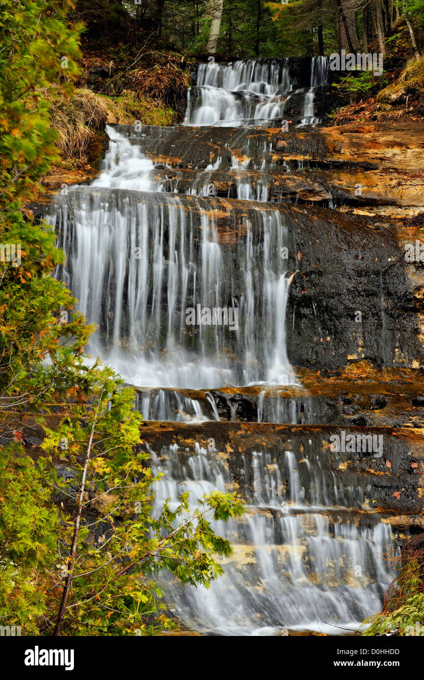 Alger Falls in early May, Munising, Michigan, USA Stock Photo - Alamy