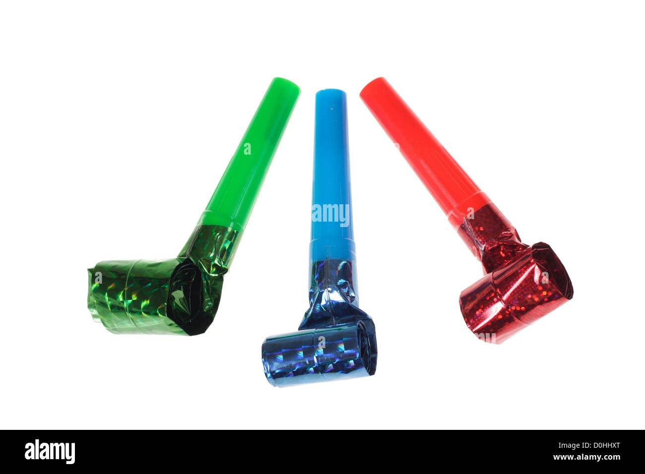 Party Blowers, photo on the white background Stock Photo - Alamy