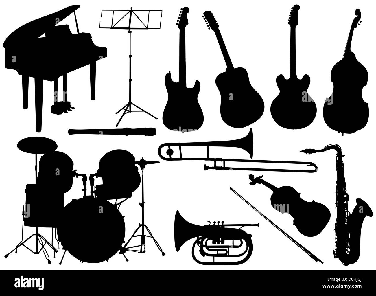 set music instrument Stock Photo - Alamy