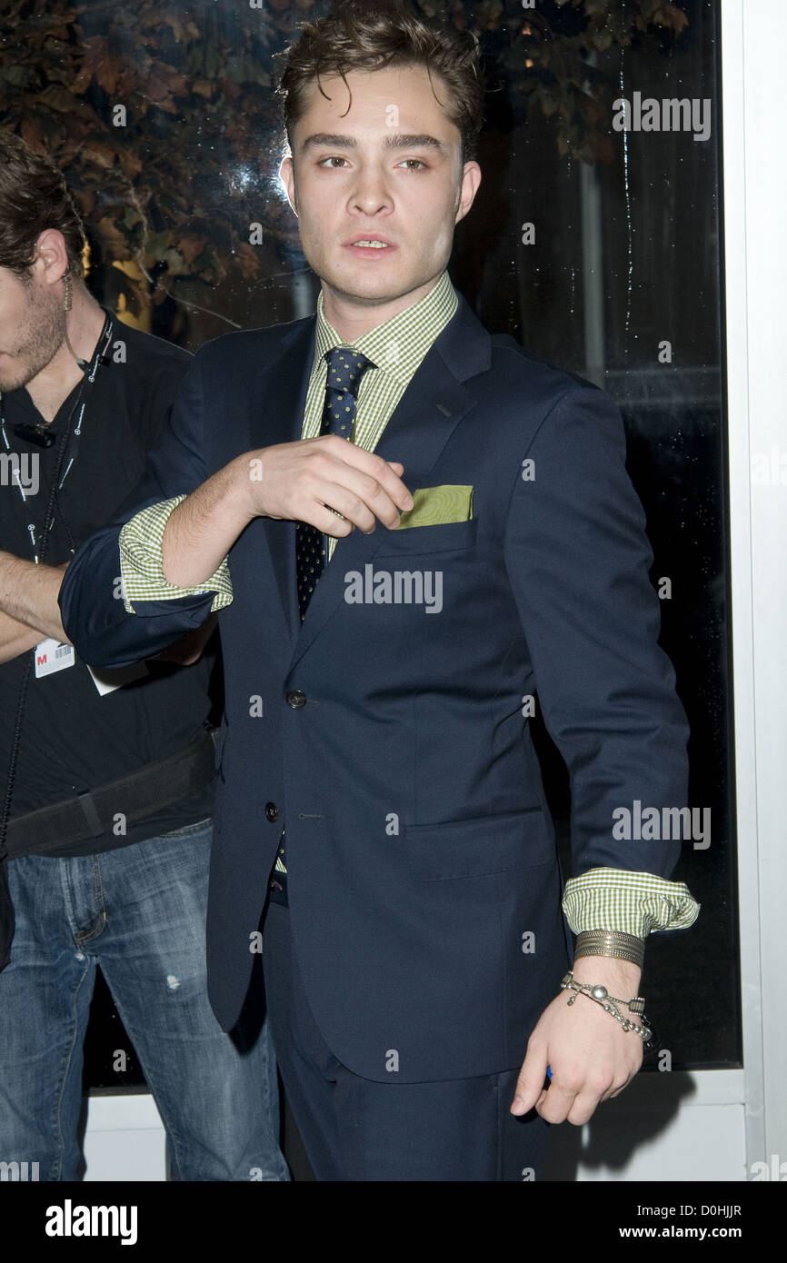 Ed Westwick The tents at the Lincoln Center during Mercedes-Benz IMG ...