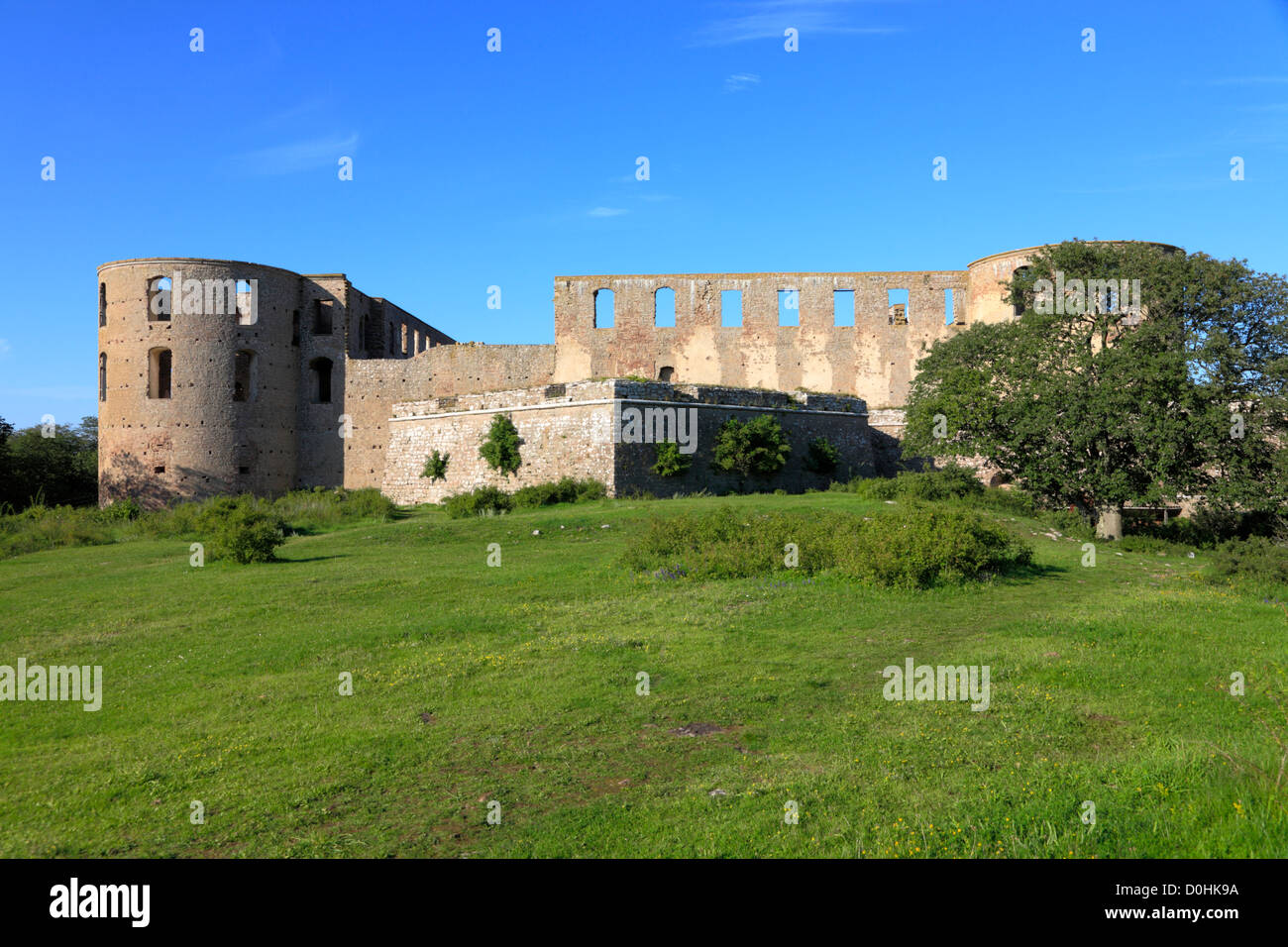 Borgholm Castle - originally from the 12th century - on the island of ...