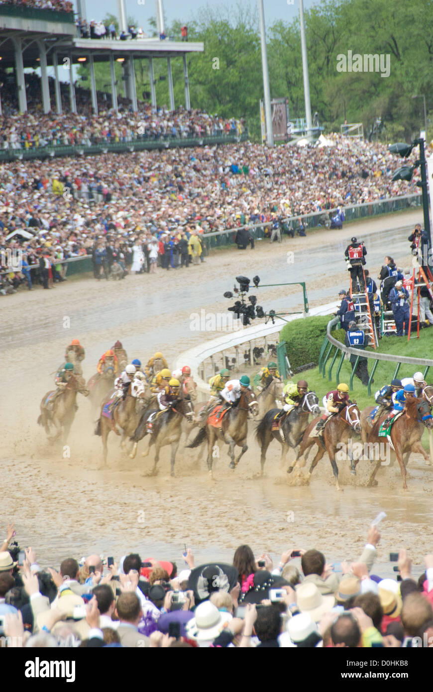2010 Kentucky Derby First Turn Stock Photo - Alamy