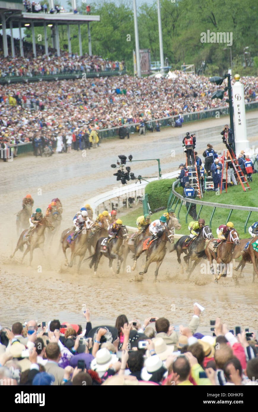 2010 Kentucky Derby First Turn Stock Photo - Alamy