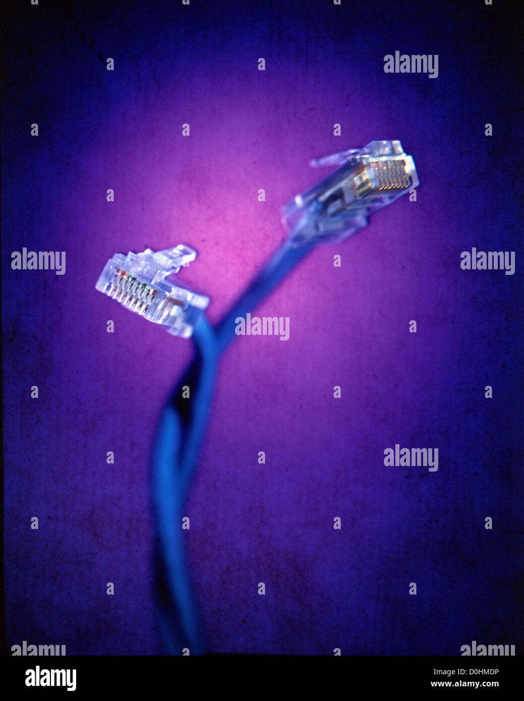 Two Ethernet Cables Twisted Together Stock Photo - Alamy