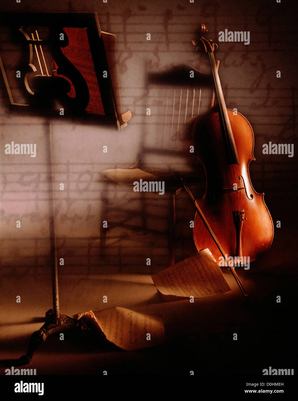 For the Love of Playing the Cello Stock Photo - Alamy