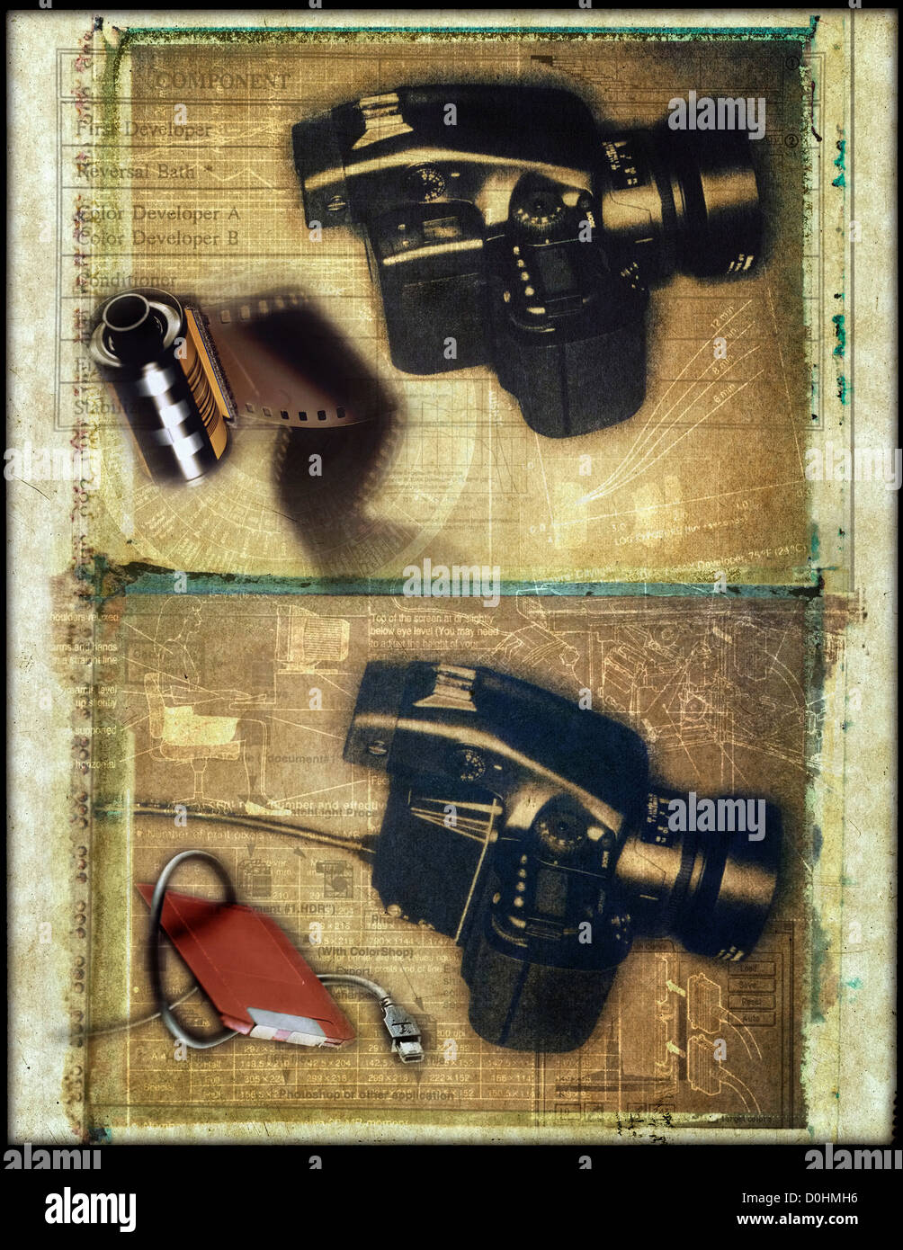Photo Illustration of Film Vs Digital Stock Photo - Alamy