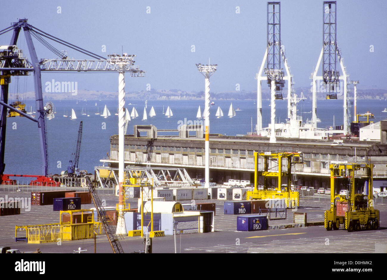 Auckland Harbour,Container Terminal,Pedestrian Harbour,Boats,Yachts ...