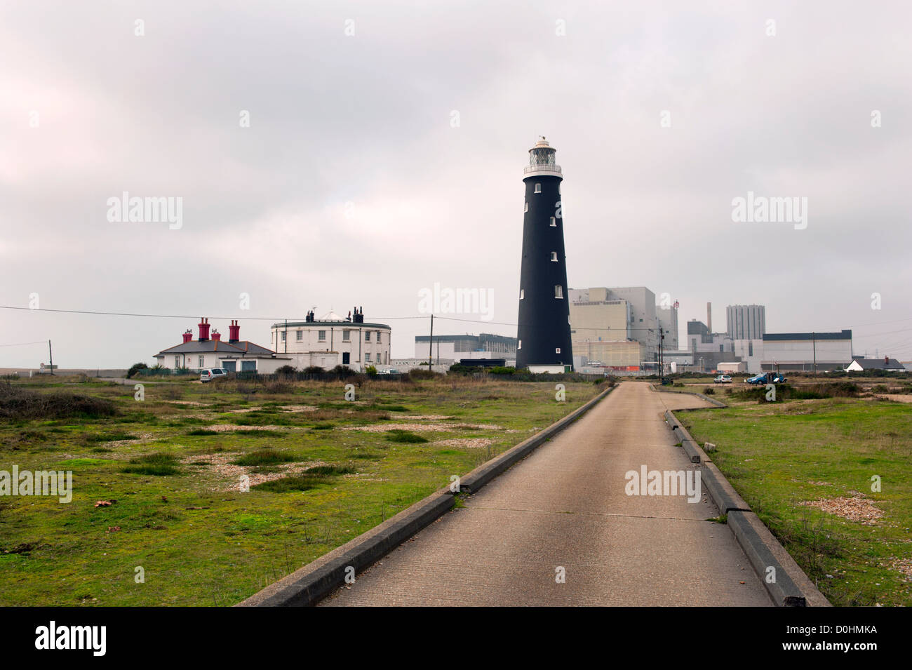 Dungeness old lighthouse and nuclear power station, Sussex Stock Photo ...