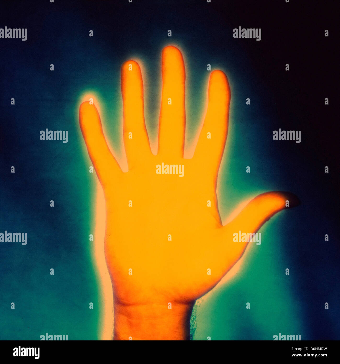 A Mysterious Glowing Human Hand Stock Photo - Alamy