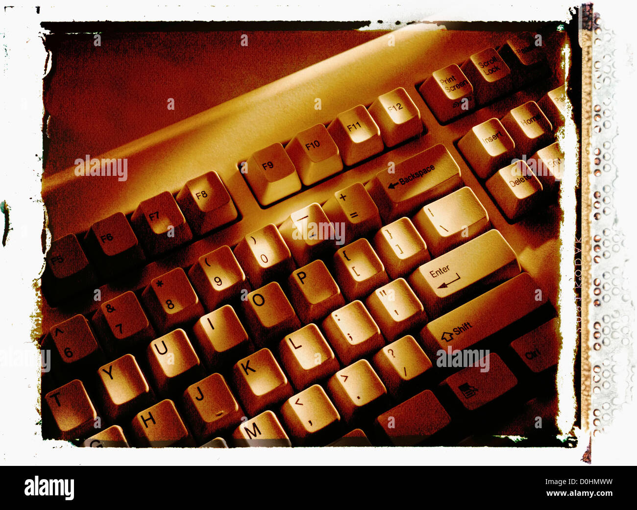 Polaroid Transfer of a Computer Keyboard Stock Photo - Alamy