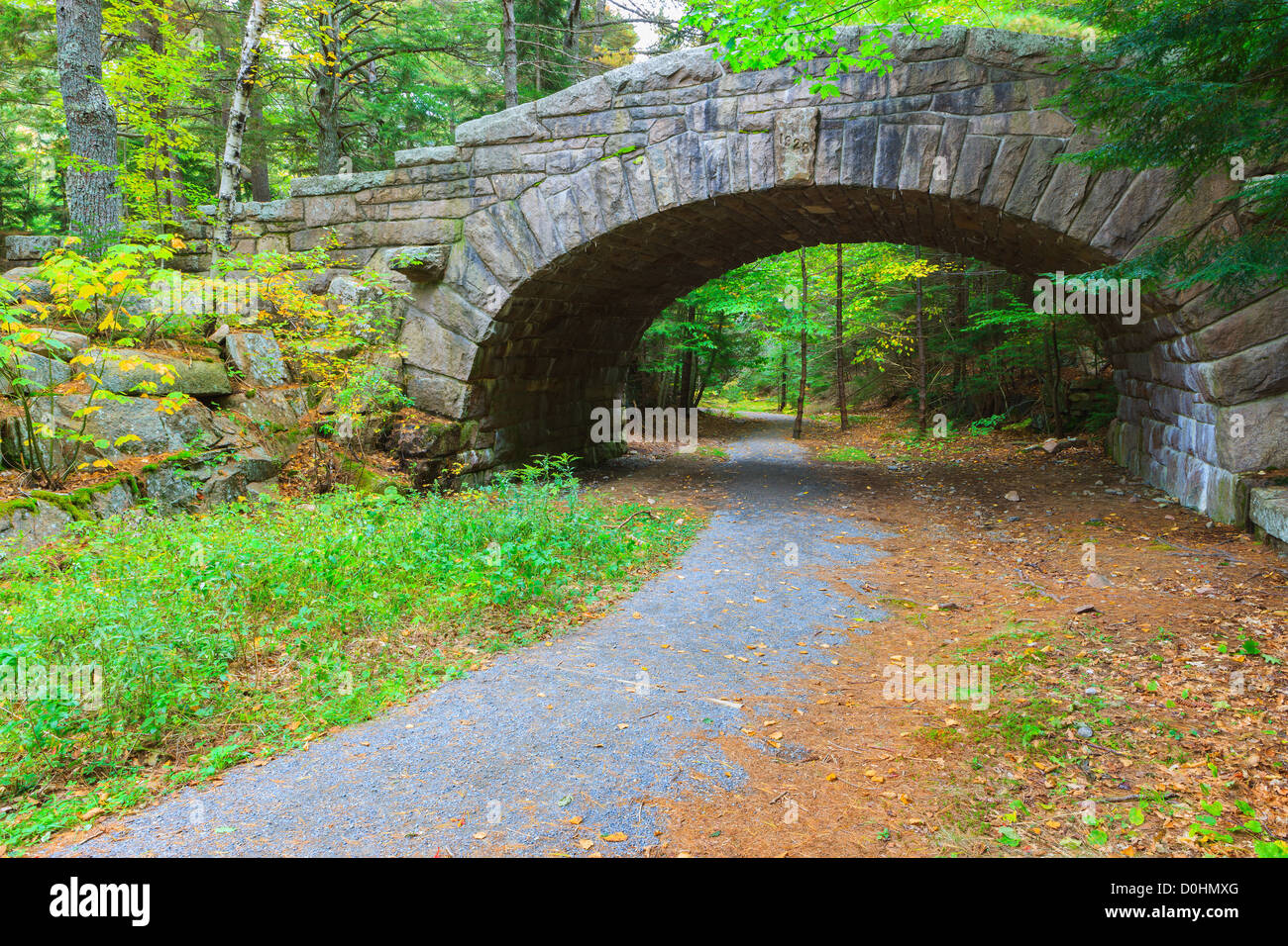 Bubble Pond Carriage Bridge near Bubble Pond in Acadia National Park ...