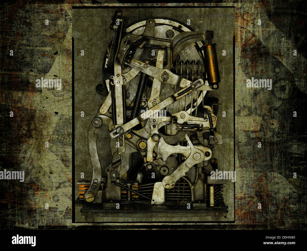 The Inside Gears of an Old Slot Machine Stock Photo - Alamy