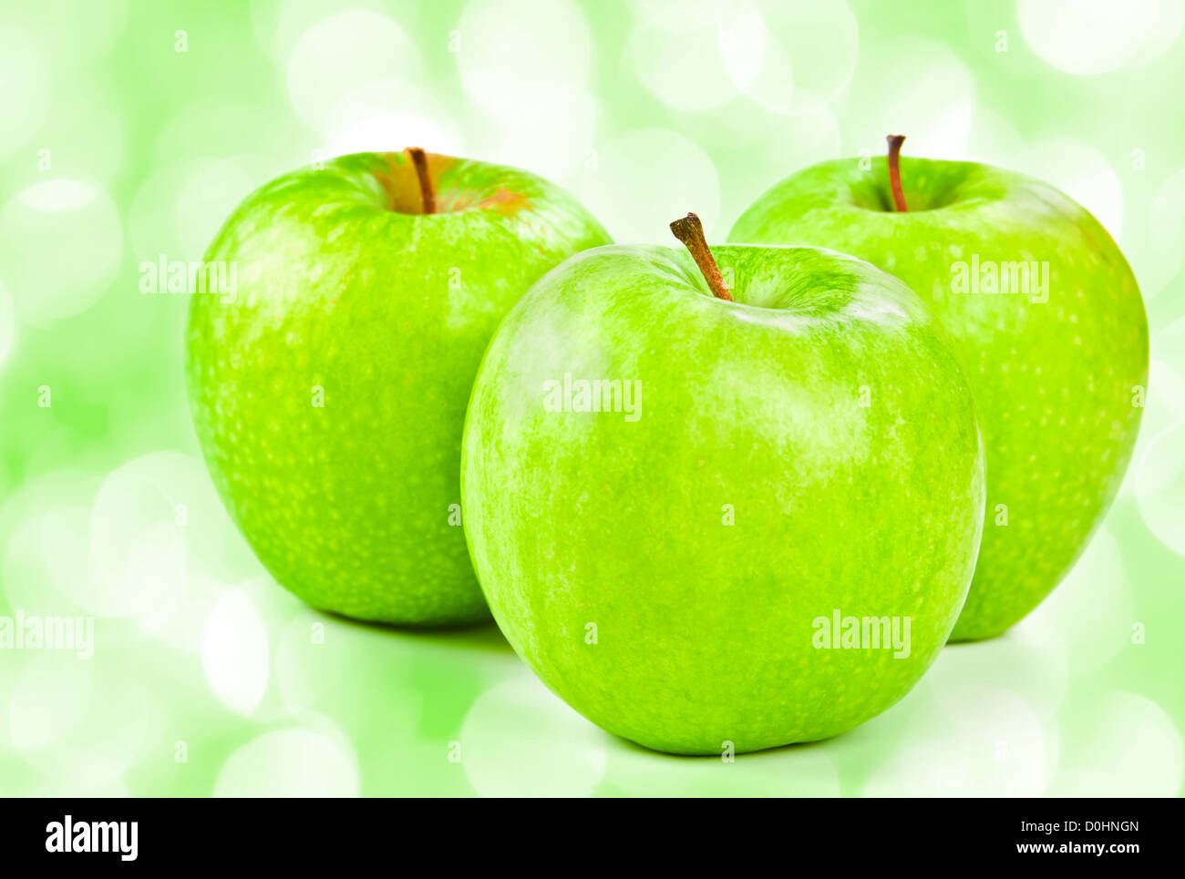 three apple isolated on white Stock Photo - Alamy