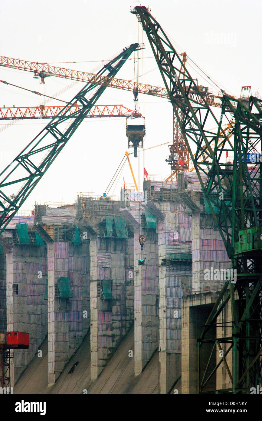 Construction of the Three Gorges Dam Stock Photo - Alamy
