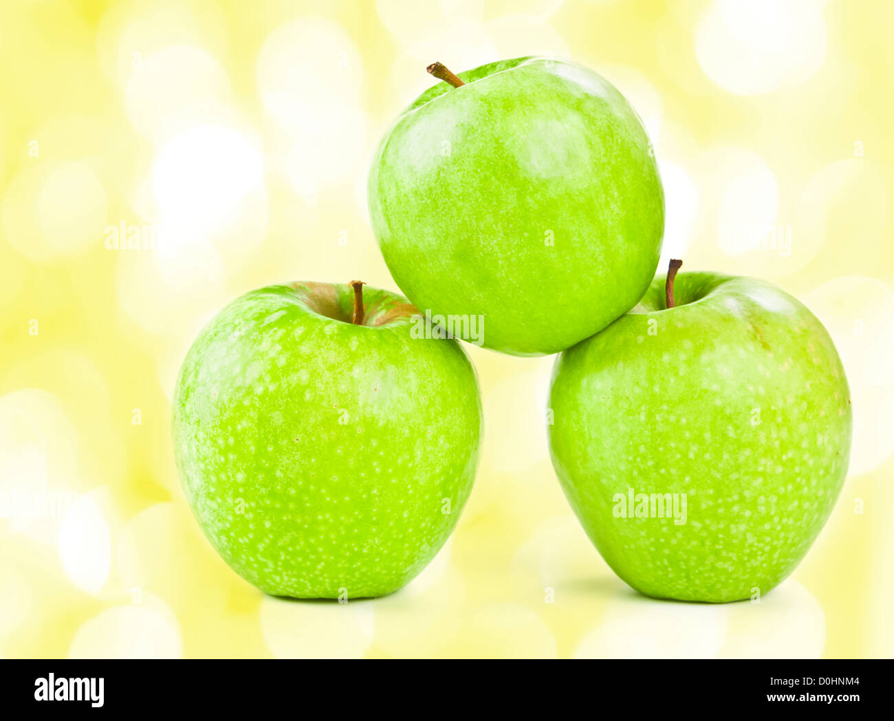 three apple isolated on white Stock Photo - Alamy