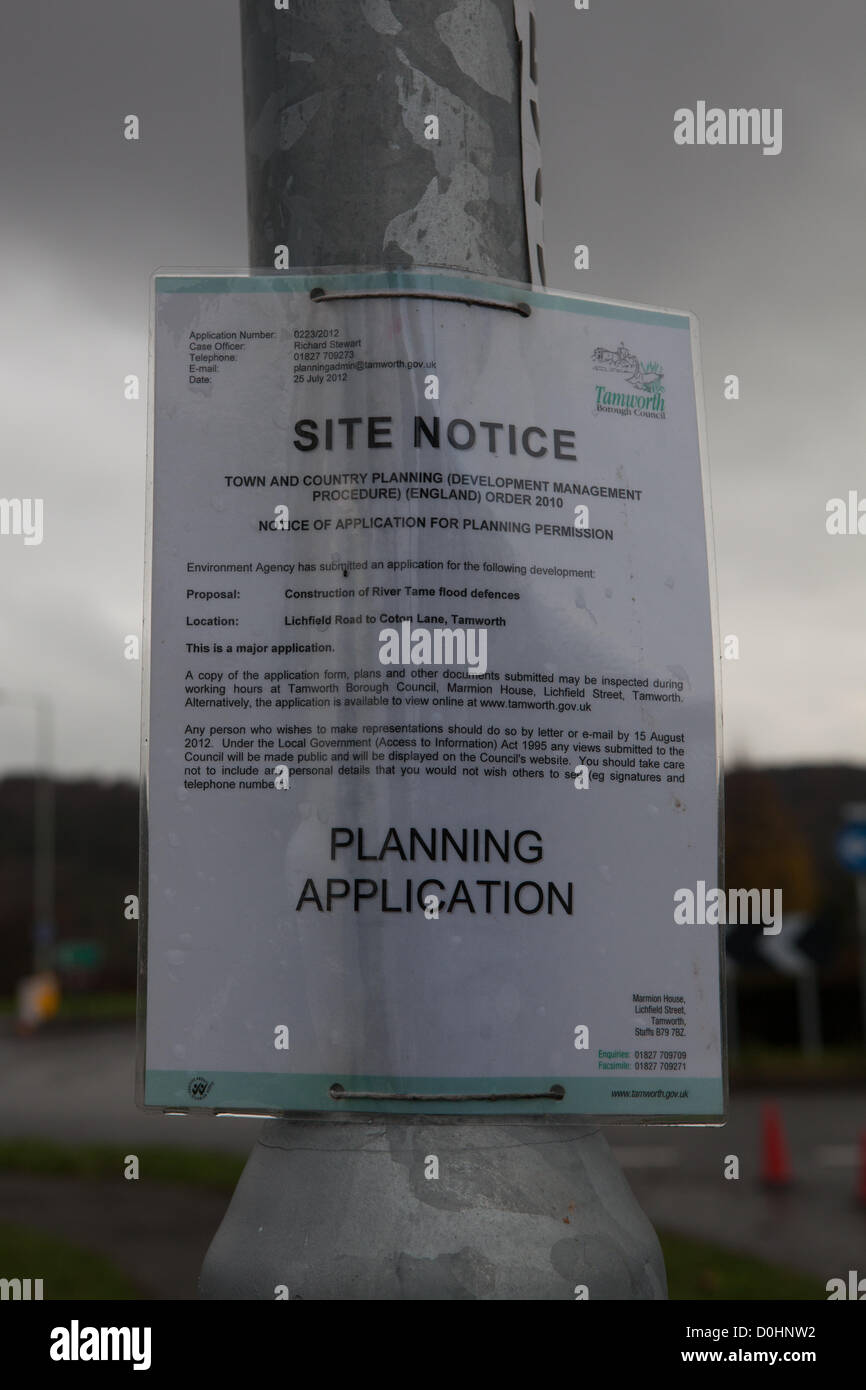 Planning notice lamppost hi-res stock photography and images - Alamy