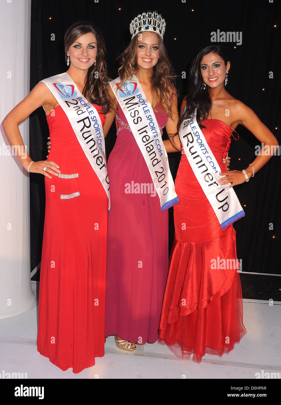Laura Scanlon, Miss Ireland 2010 Emma Waldron and Natasha Shafai Miss ...