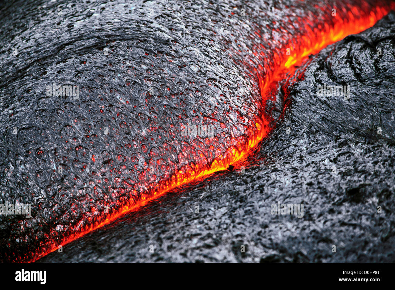 Glowing hot pahoehoe hi-res stock photography and images - Alamy