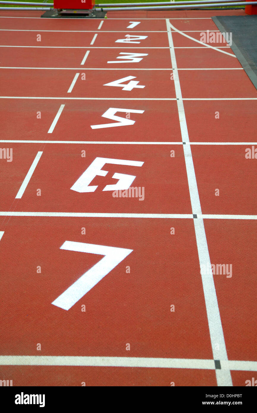An interior view of the Olympic stadium looking at the numbers on the ...