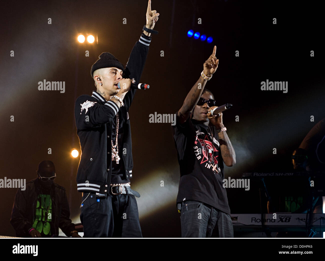 Tinchy Stryder and Dino "Dappy" Contostavlos of N-Dubz BBC Radio 1Xtra ...