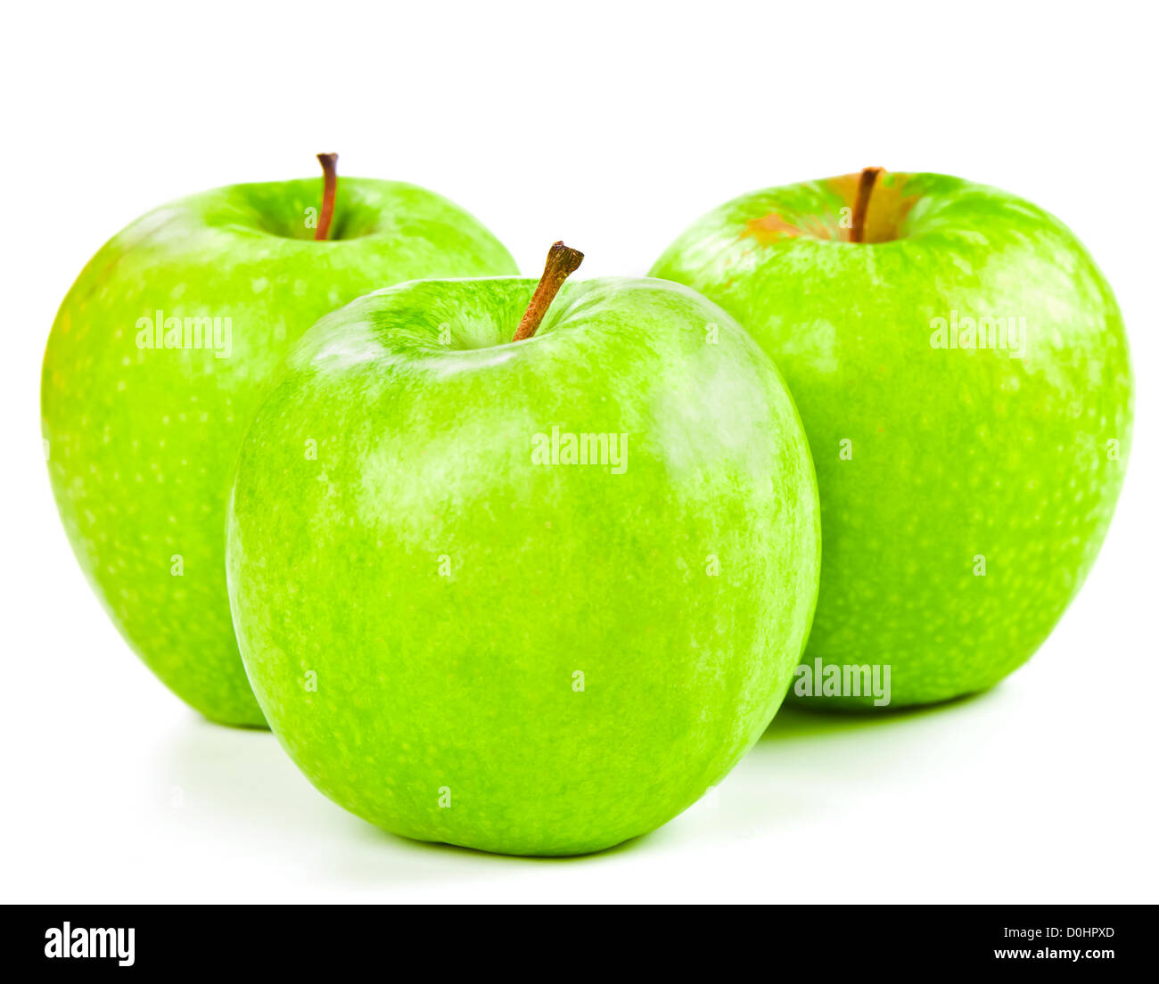 three apple isolated on white Stock Photo - Alamy
