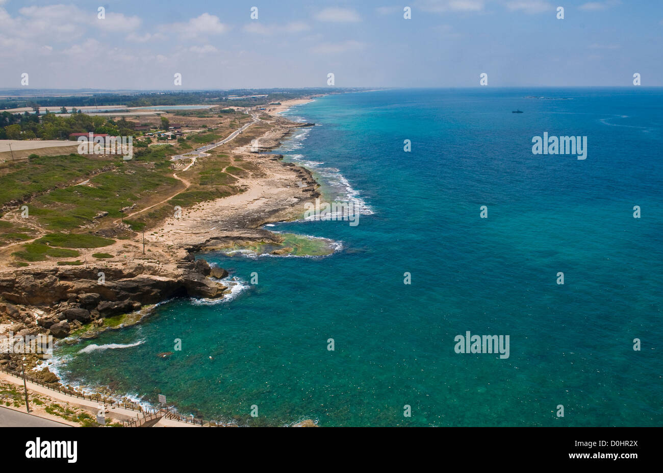 view of the Mediterranean sea in Rosh Hanikra , northern Israel Stock ...