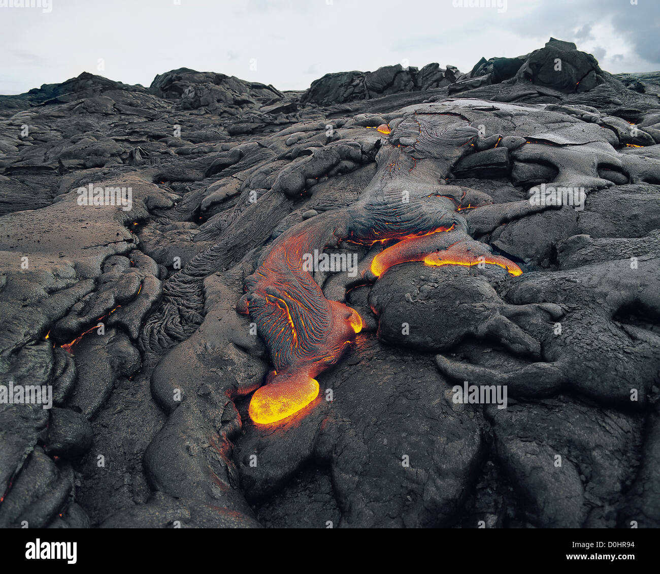 Hot Pahoehoe Lava Flow Stock Photo - Alamy
