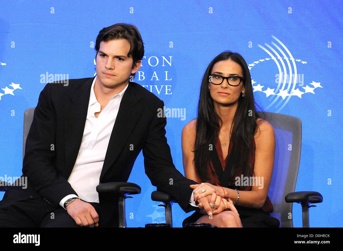 Ashton Kutcher, Demi Moore attend the press conference to launch Real ...