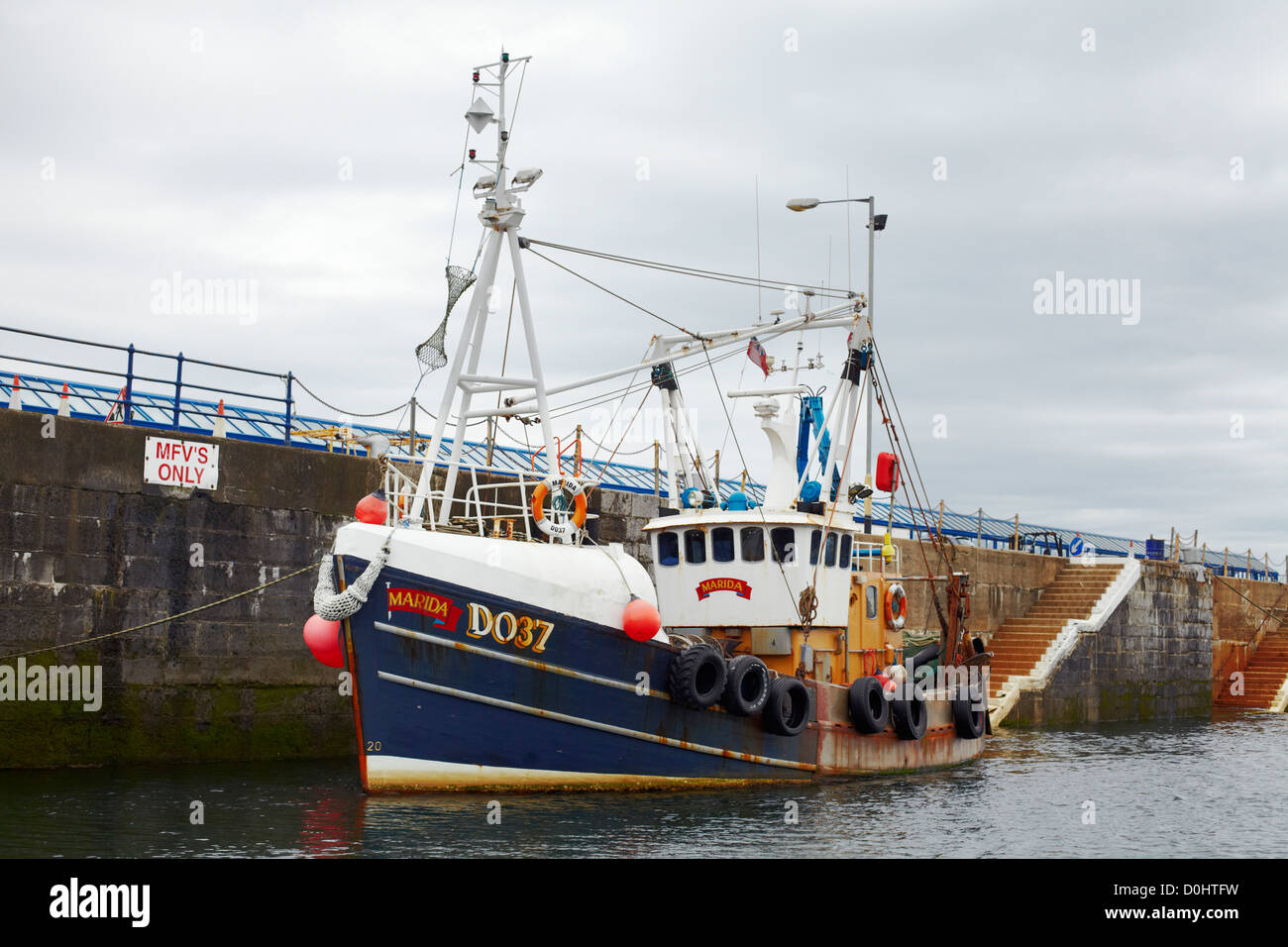 Marida DO37 trawler in Douglas Harbour Stock Photo - Alamy