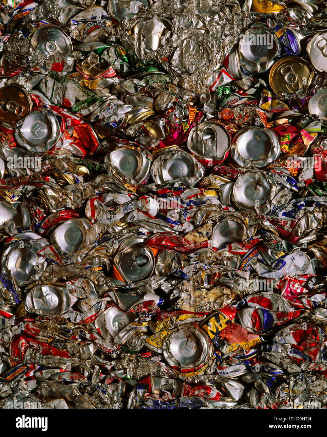 Close Up of a Bale of Crushed Aluminum Cans for Recycling Stock Photo ...