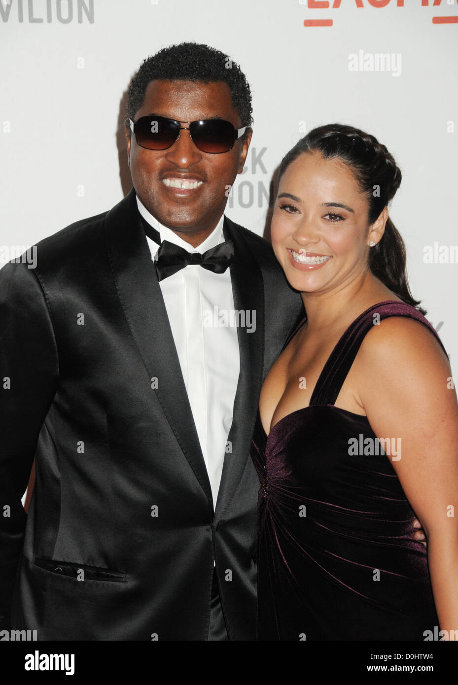 Kenny Babyface Edmonds and guest Opening Gala and unmasking of the ...