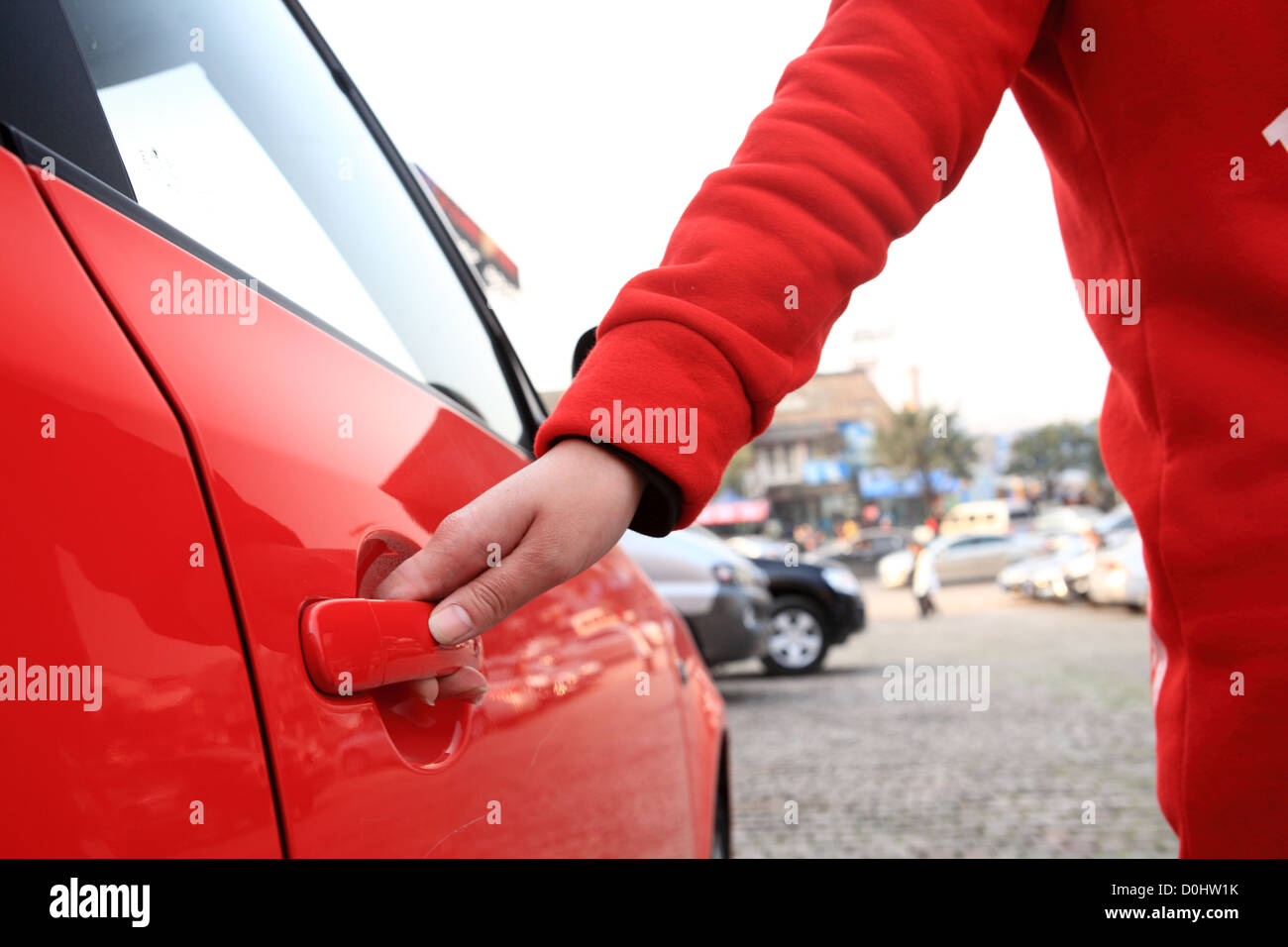 Open red door hi-res stock photography and images - Alamy