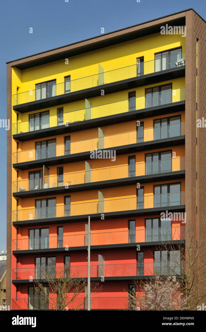A colourful block of flats hi-res stock photography and images - Alamy