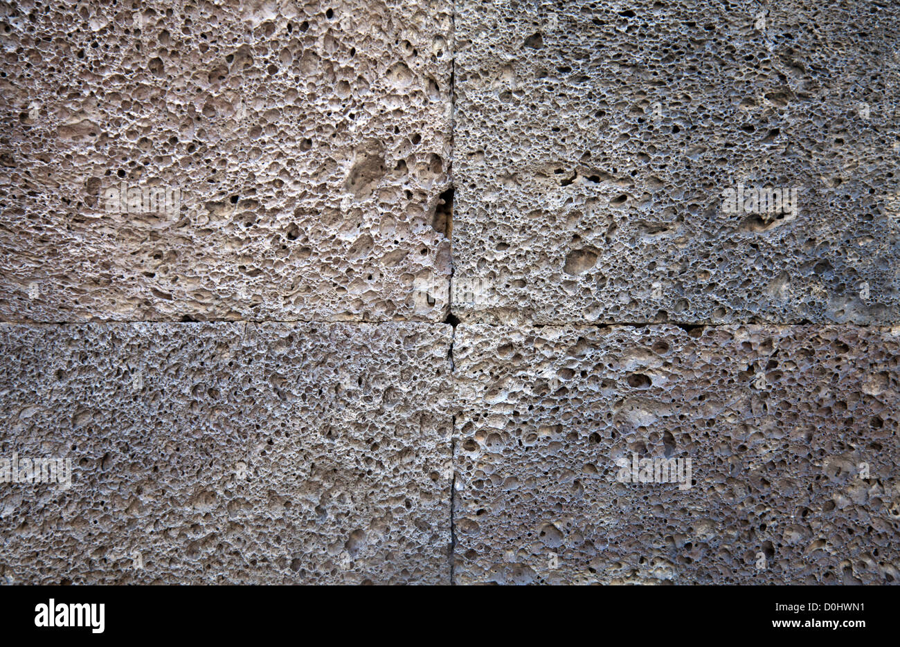 Wall of Volcanic Rock Slabs - building material in Mexico City DF Stock ...