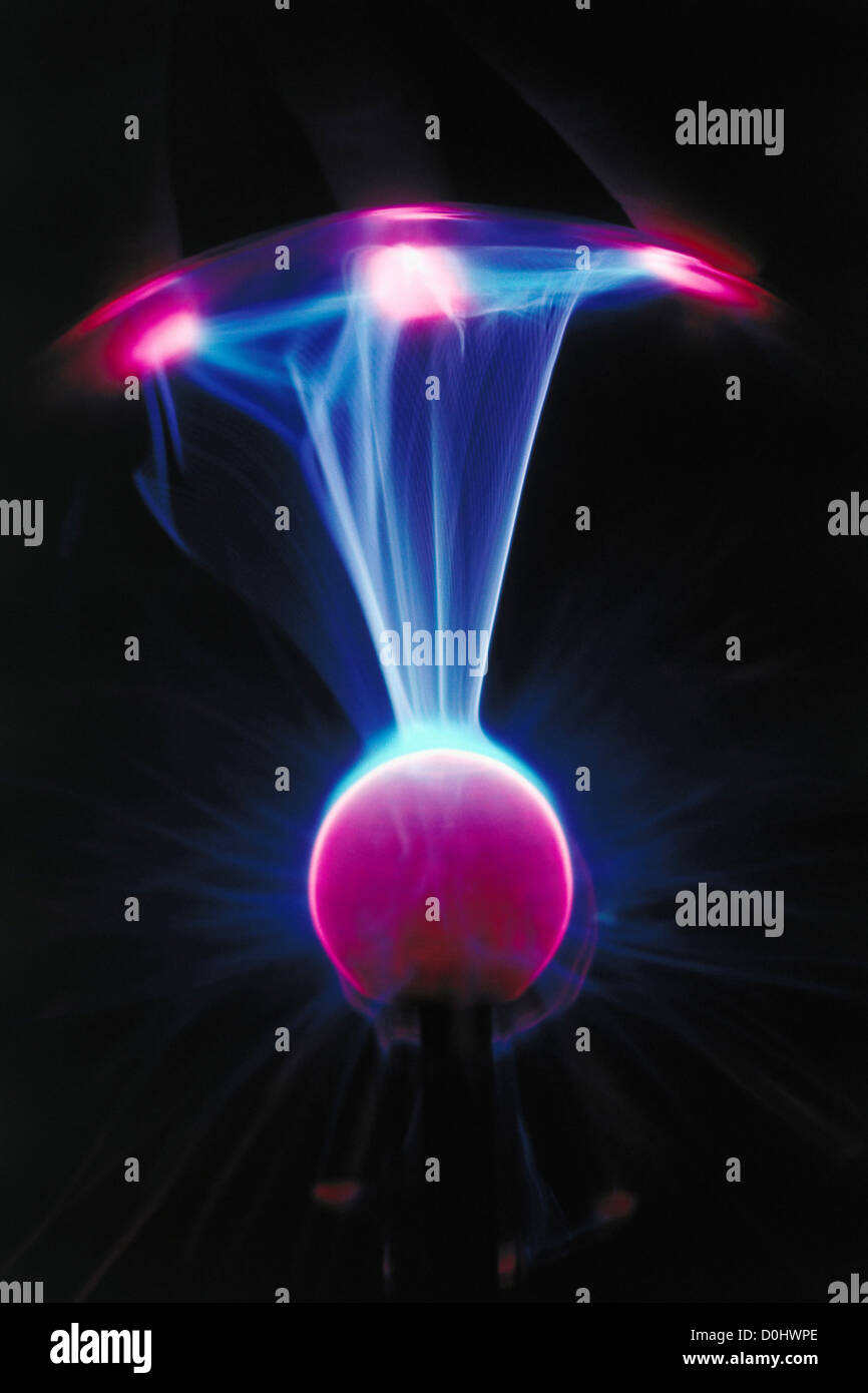 Electricity Arcs from a Plasma Ball Stock Photo - Alamy
