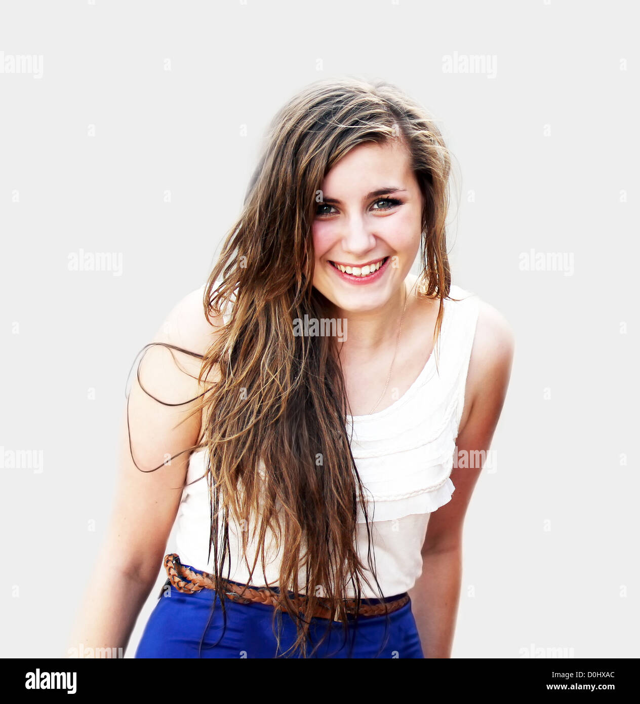 Beautiful girl smiling Stock Photo - Alamy