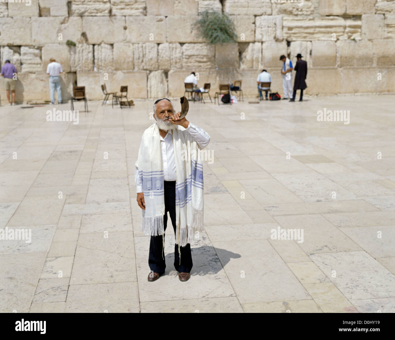Man blowing shofar hi-res stock photography and images - Alamy