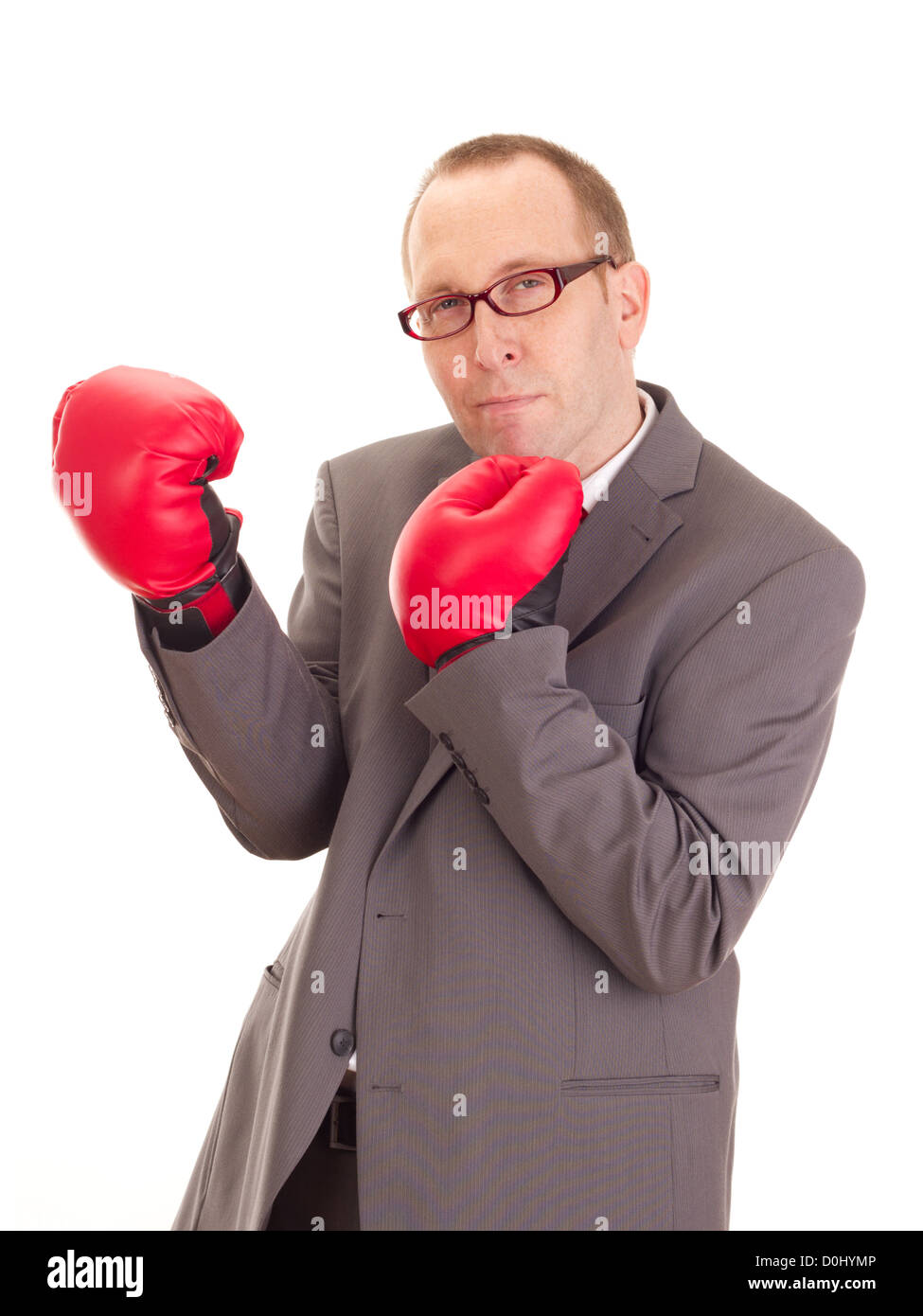 Business person with boxing gloves Stock Photo - Alamy