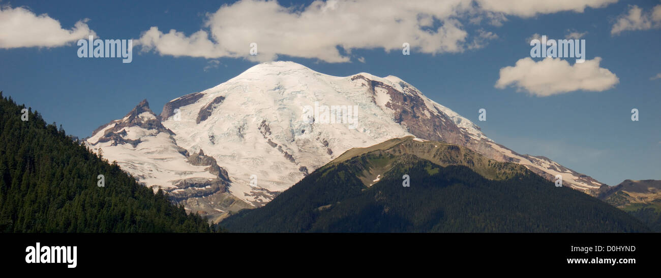 Mount Rainer Panoramic Stock Photo - Alamy