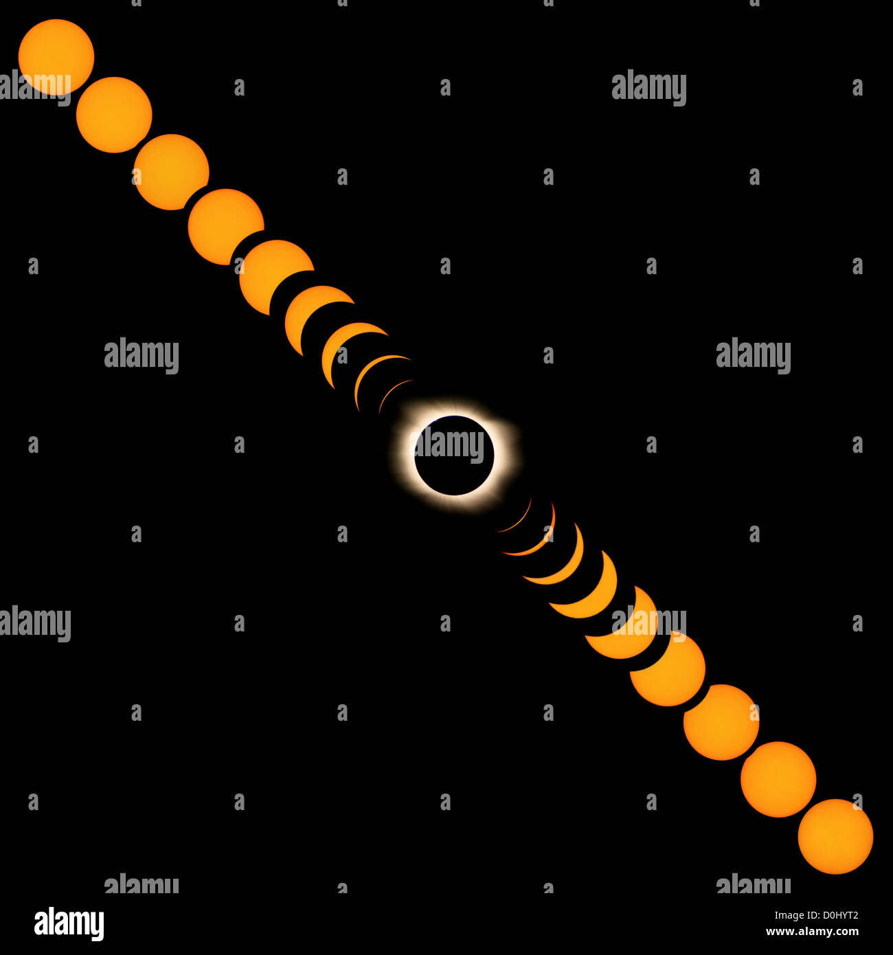 Sequence of a Total Solar Eclipse Stock Photo - Alamy