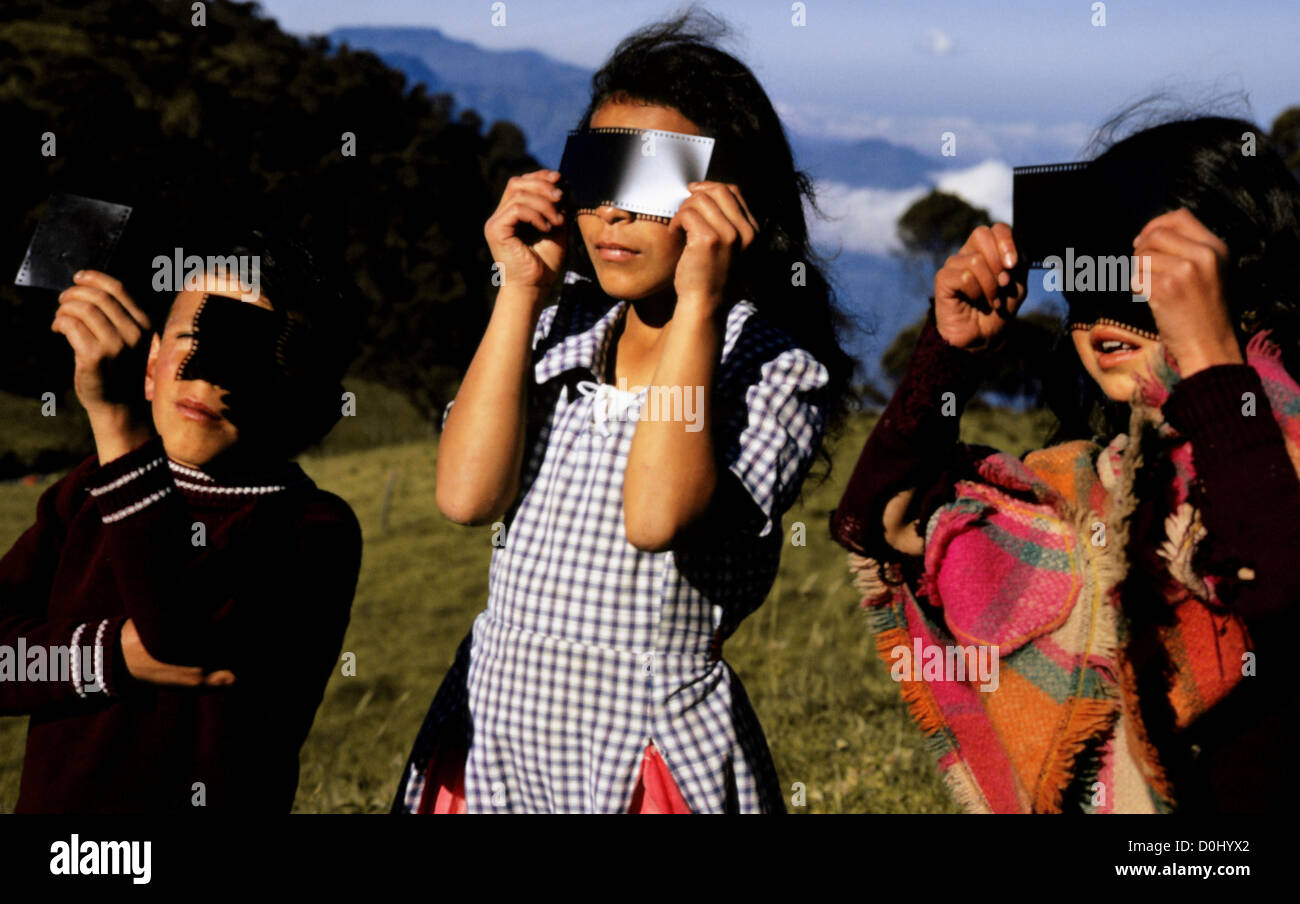 Children Watching Eclipse Stock Photo - Alamy