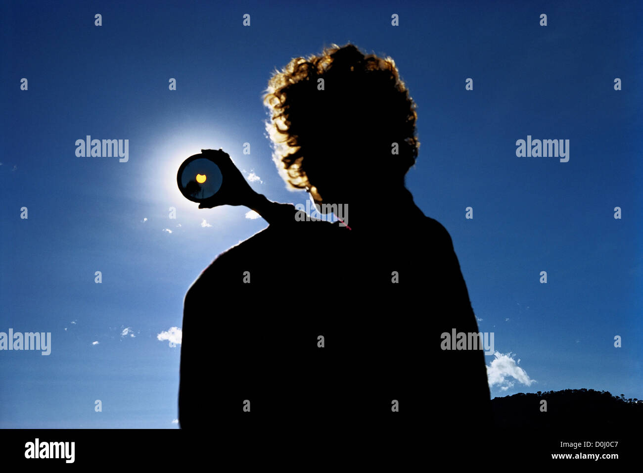 Observing Solar Eclipse Stock Photo - Alamy