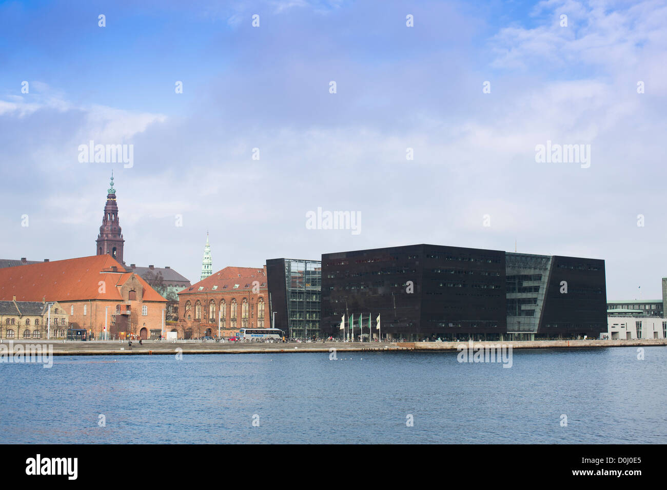 The Royal Library in Copenhagen, Denmark. The Black Diamond building ...