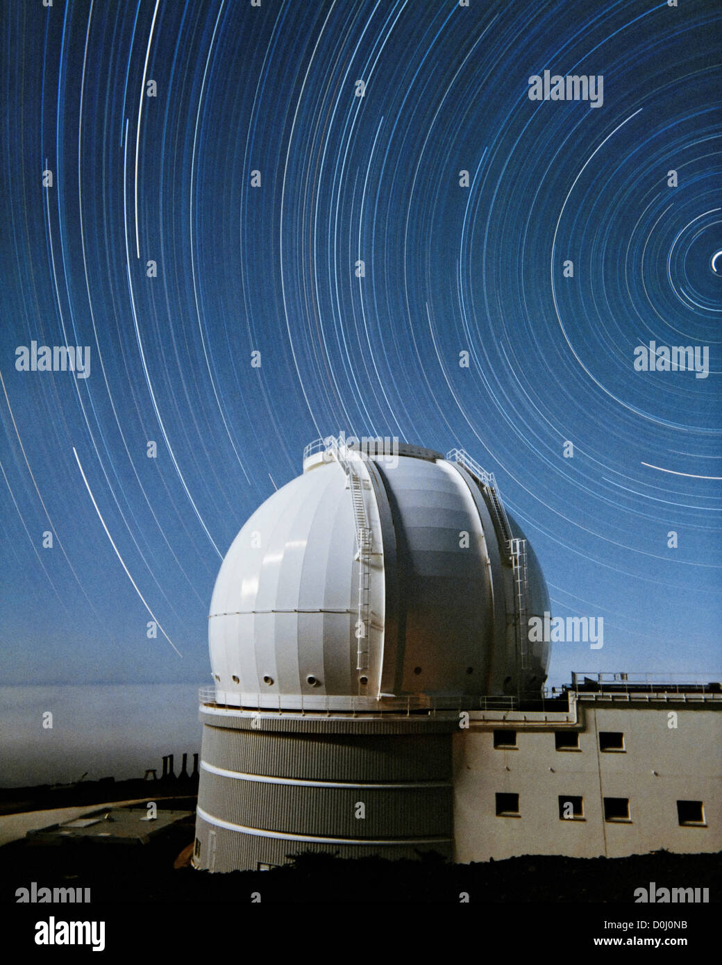 Star Trails Over Observatory Stock Photo - Alamy