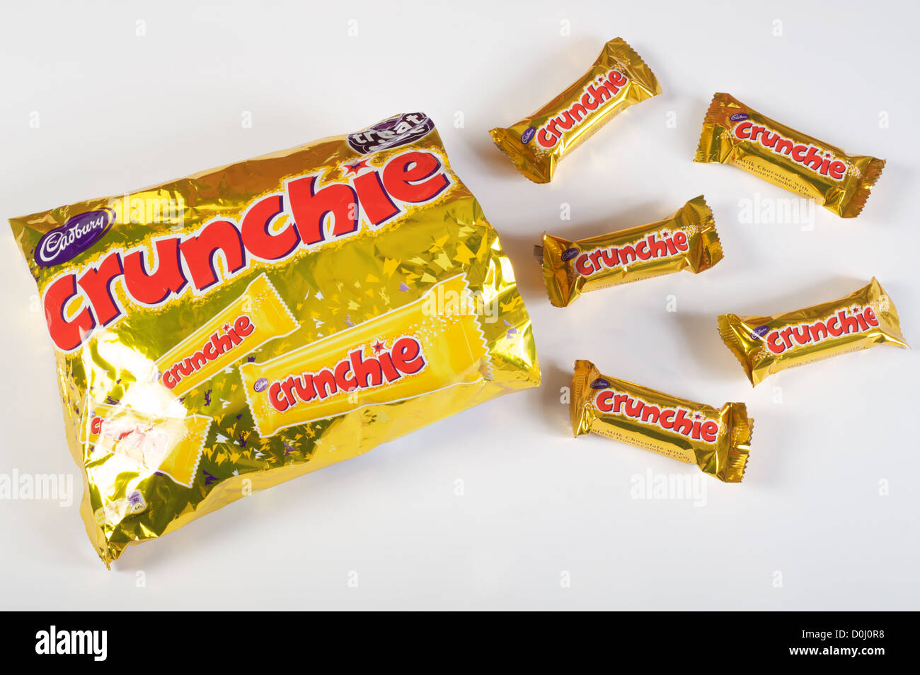 Cadbury Crunchie fun-size multi-pack Stock Photo - Alamy