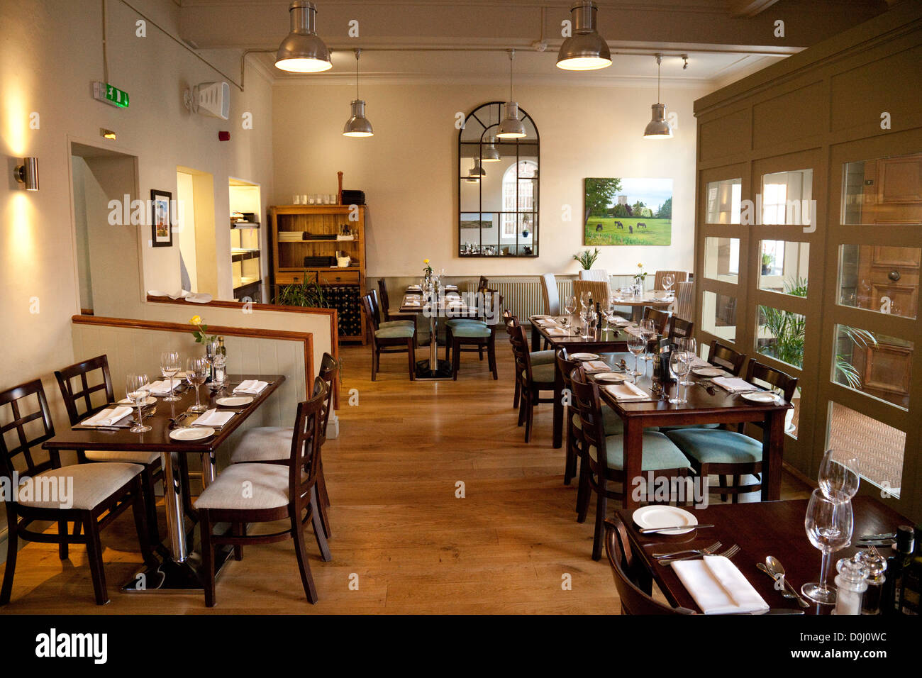 Empty restaurant interior, UK Stock Photo - Alamy