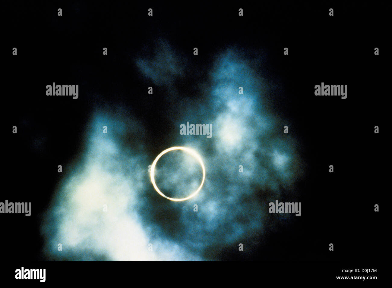 Annular Eclipse Through Clouds Stock Photo - Alamy